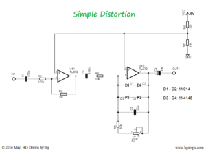 Simple distortion effect with TL072 - H&G Amplifiers